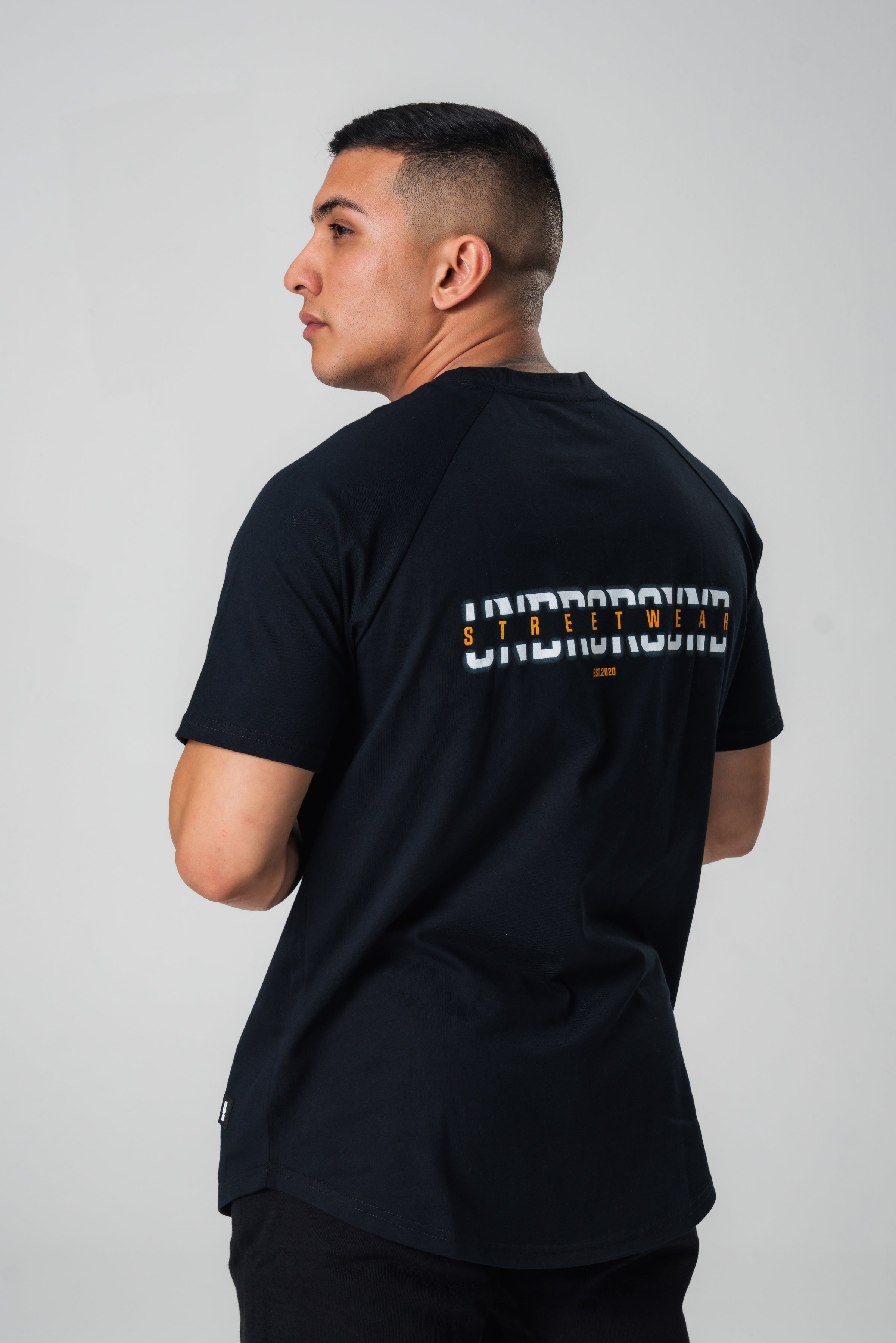 Black Curved Tee x 3D Print – UNDRGROUND
